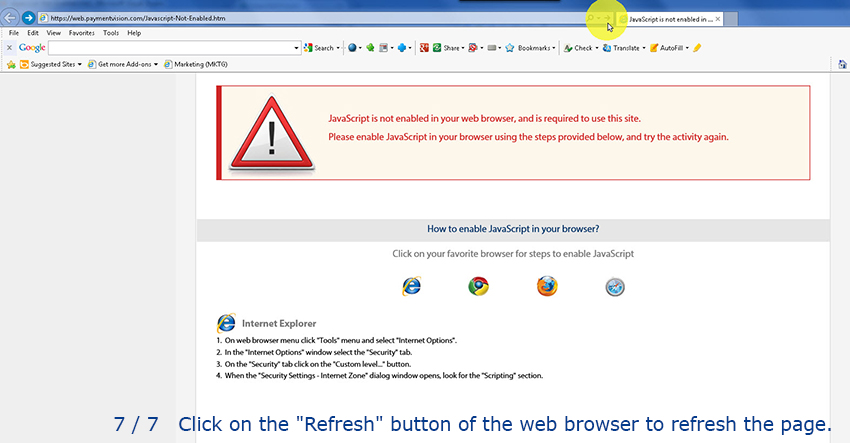 Steps To Enable Javascript At Your Web Browser 